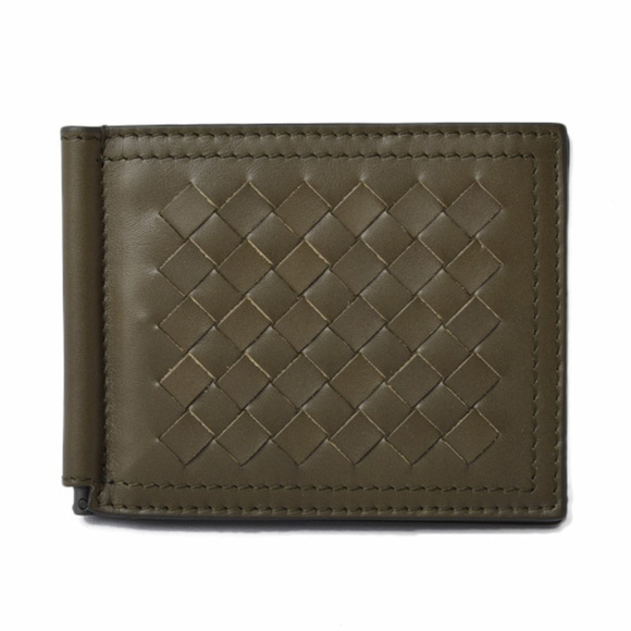 Bottega Veneta | Bags | Bottega Veneta Wallet Money Clip Calf 2318 Army ...